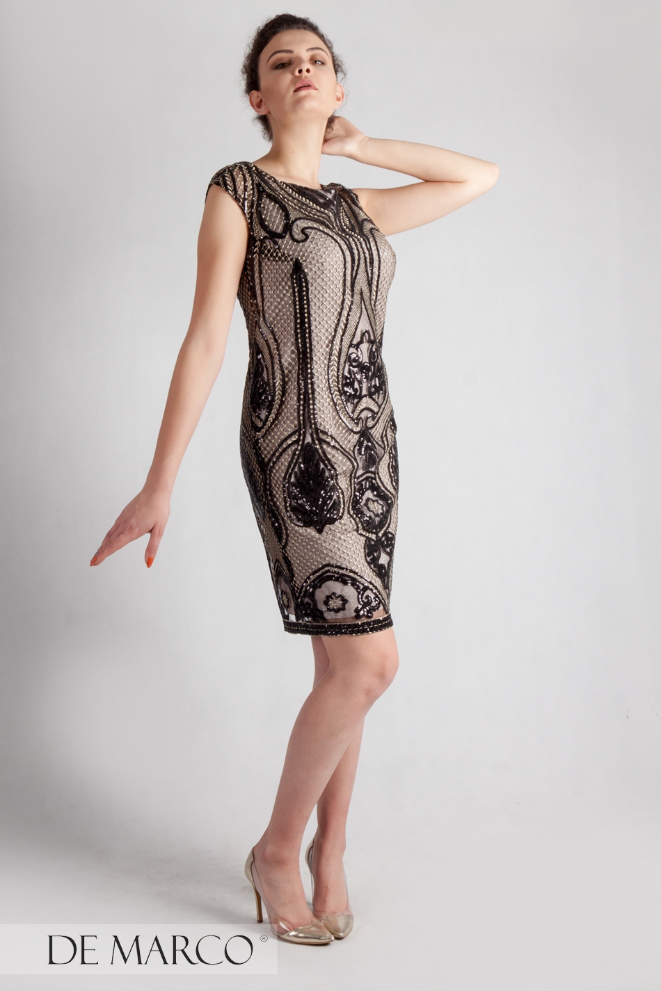 Stunning creation with golden thread Freya, Exclusive evening dresses ...
