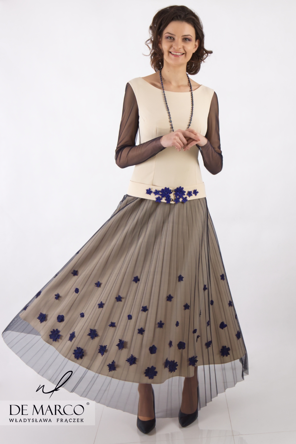 The most beautiful dress for a wedding Demeter, Elegant flared maxi dresses