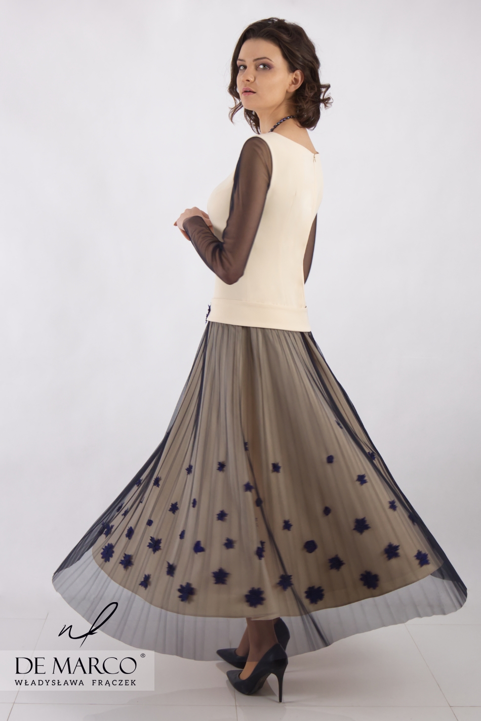 The most beautiful dress for a wedding Demeter, Elegant flared maxi dresses